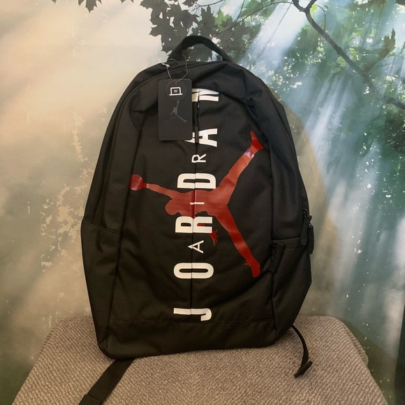 Jordan | Bags | Nike Jordan Jumpman Logo Split Backpack Black Red ...